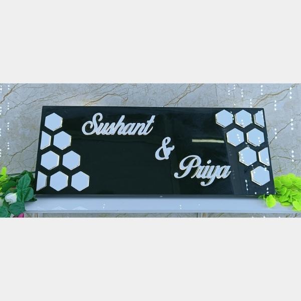 Designer Led Acrylic Name plate for home